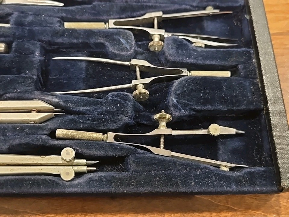 Vintage K&E Keuffel & Esser Co 10 Piece Drafting Tools Kit | eBay