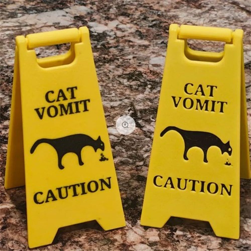 Funny Cat Vomit Sign Gift Warning Sign Durable Yard Signs | eBay Australia