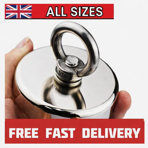 Neodymium Fishing Recovery Magnets Very Strong Pull Force 6kg up to ...