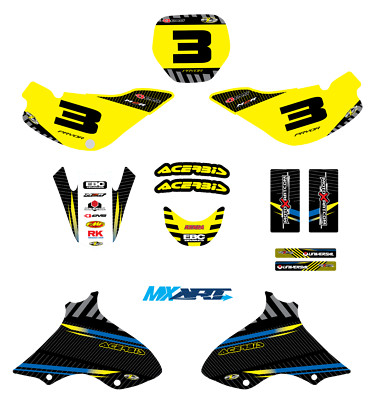 Full Custom Graphics Kit FACTORY STYLE Suzuki JR 80 All years stickers ...
