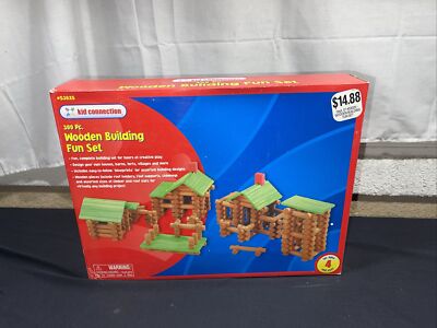 300 Piece Kid Connection Wooden Building Fun Set LARGE | eBay