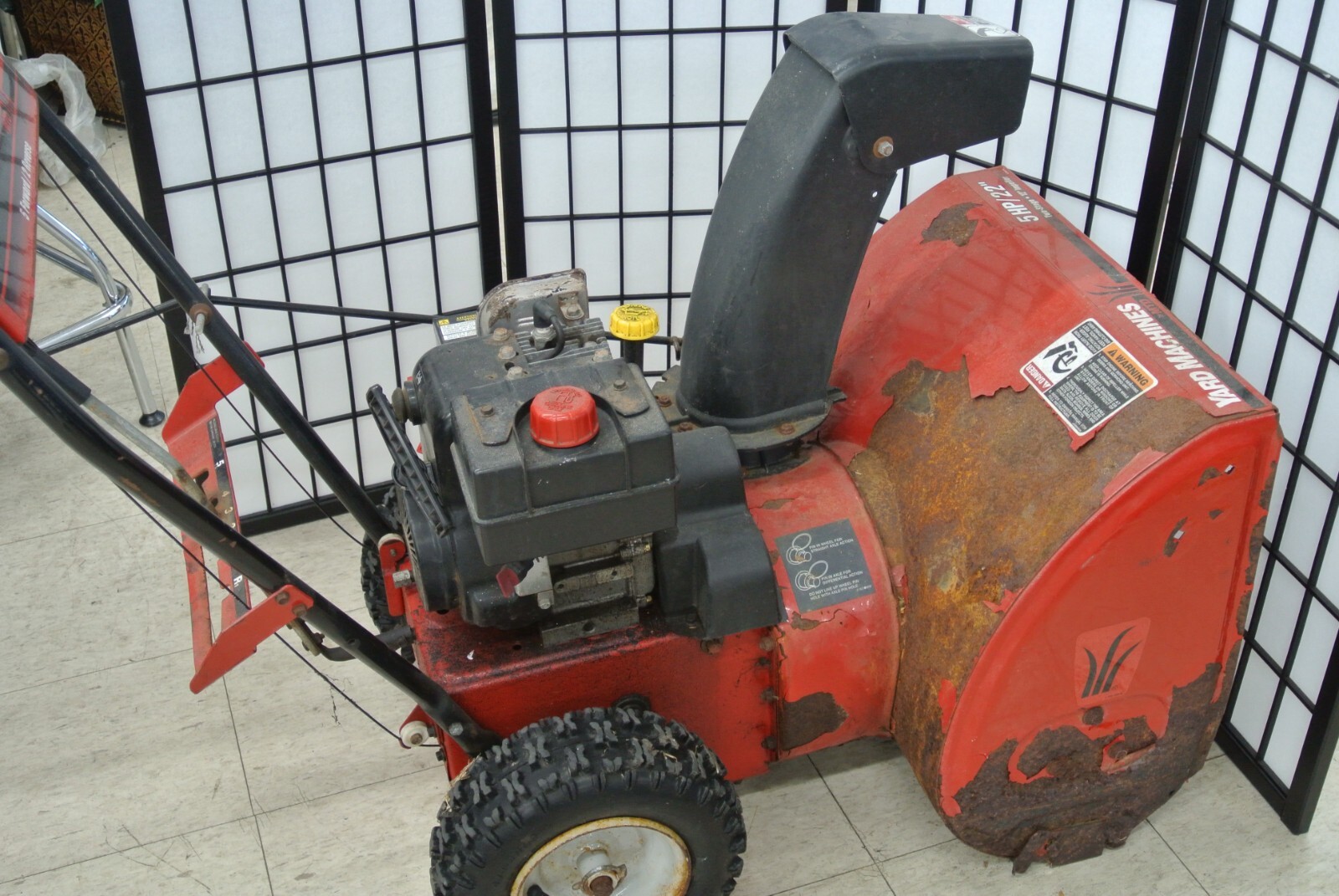 USED MTD YARD MACHINES 31A-611D097 5HP / 22" GAS POWERED DUAL STAGE ...