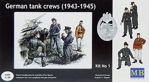 Master-Box German Tank Crew Set #1 1943-45 (4) (D) - Plastic Model ...