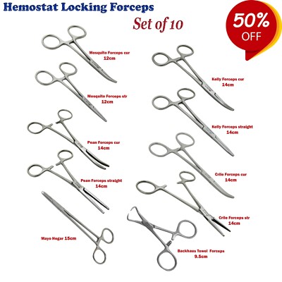 Surgical Hemostatic Locking Forceps Set Hemostat plier surgical ...