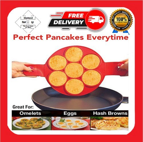 Silicone Pancake Mold Nonstick Mini Pancakes Maker and Fried Egg RinPB ...