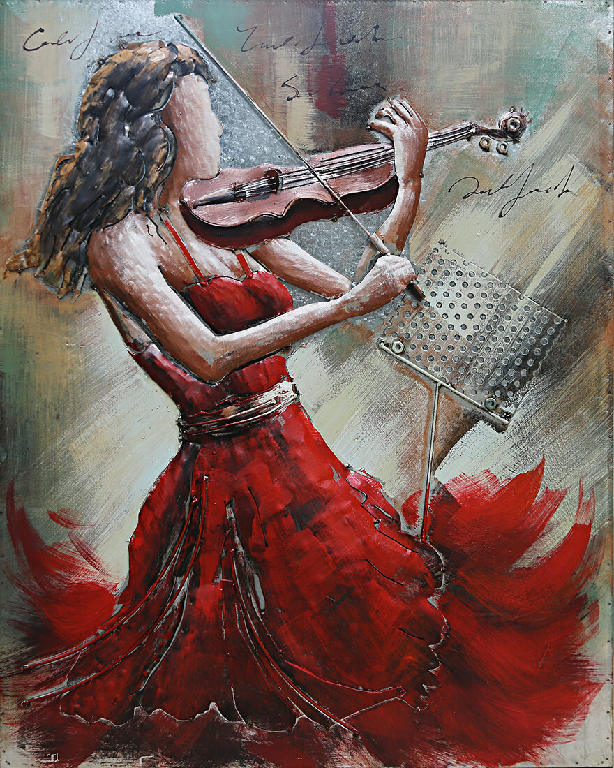 Abstract Violin Painting