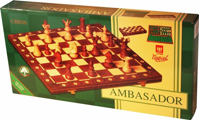 Ambassador Handmade Wooden Chess Set 21-Inch Board and Detailed ...