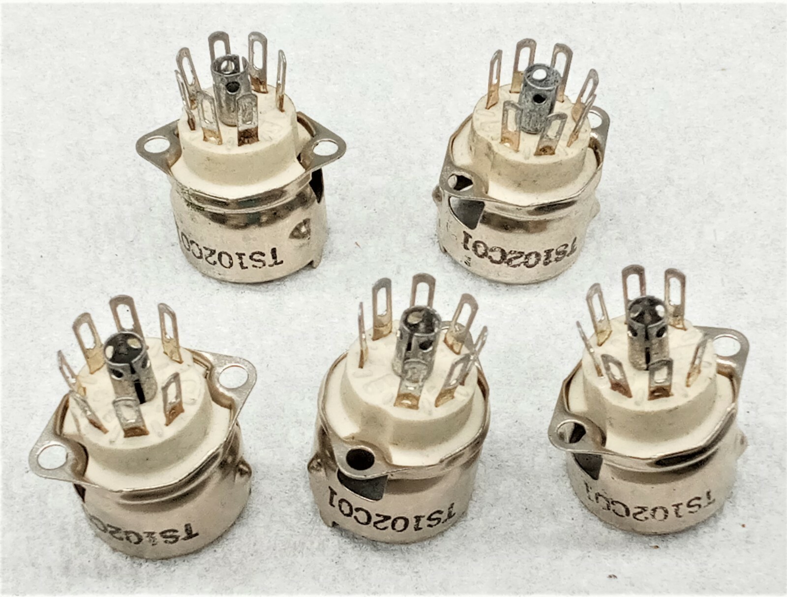 5 Vintage NOS Cinch 7-pin Vacuum Tube Sockets, TS102C01 Shield | eBay