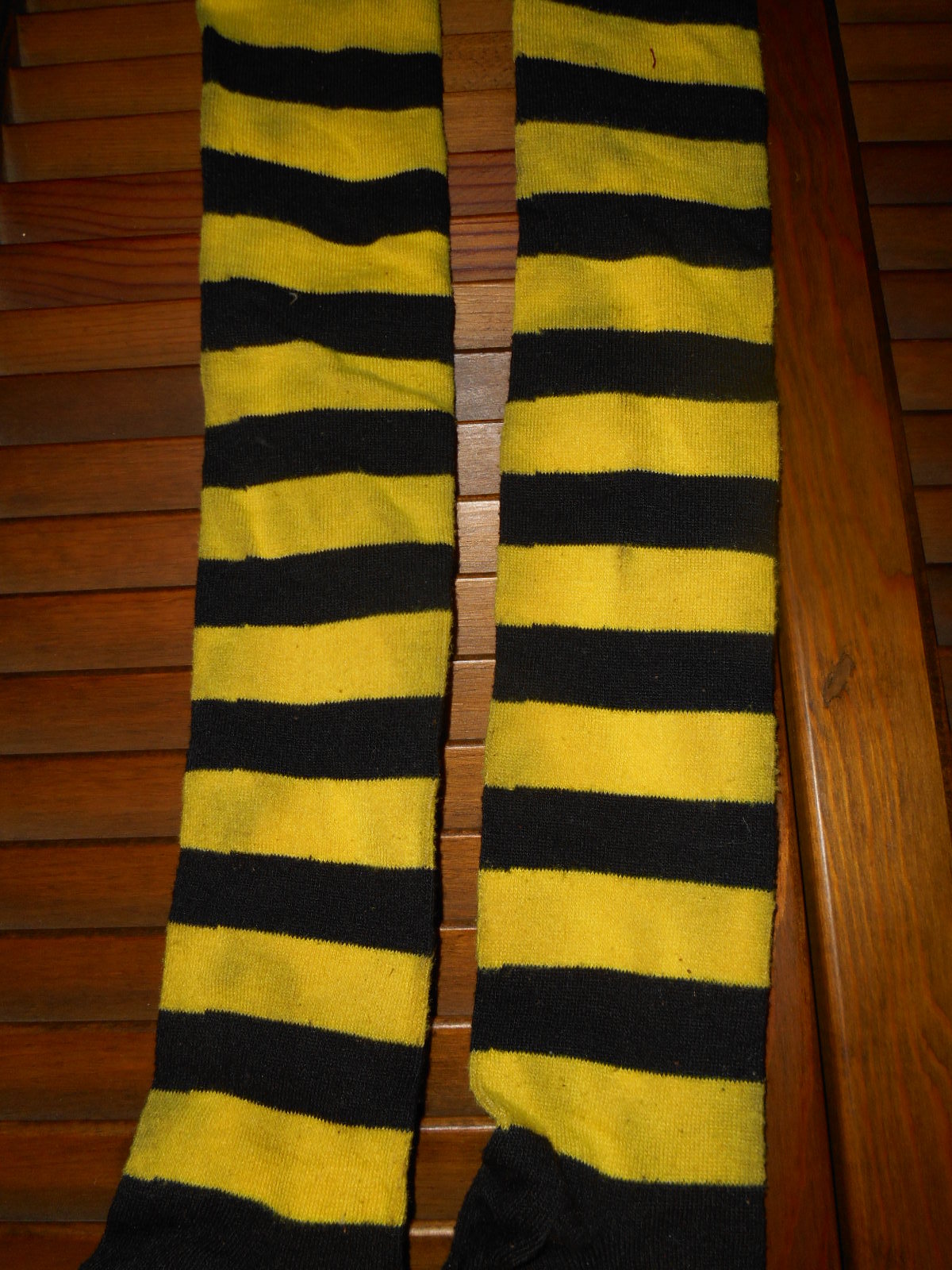 Grungy Primitive Socks Stockings - Yellow and Black Stripe, Bee,Spring ...