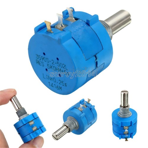 3590S-2-502L 5K Ohm Rotary Wirewound Precision Potentiometer Pot 10 ...