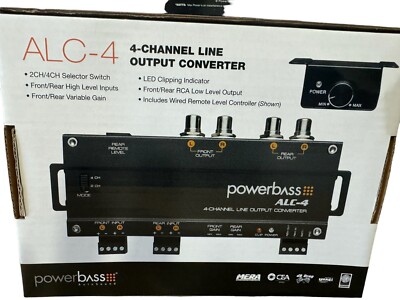Powerbass ALC-4-4/2 Channel Line Output Converter /High to Low Level ...