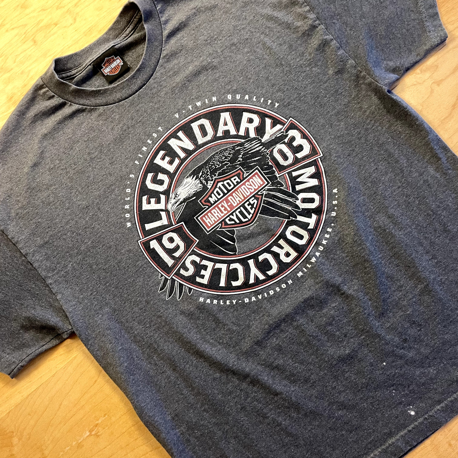 Harley Davidson Legendary Motorcycles Gray 2XL Short … - Gem