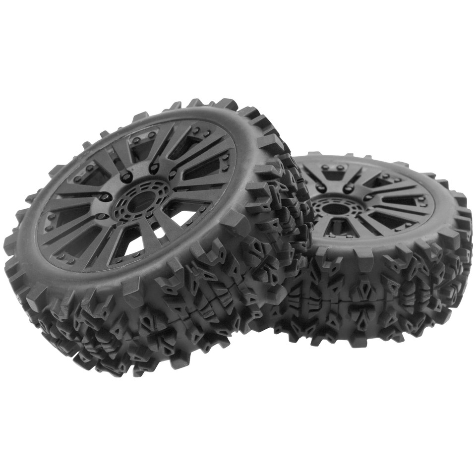 1/8 RC Buggy Tires 17mm Hex Wheels Rims & Rubber Tires with Arrma ...