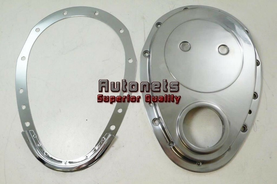 Small Block Chevy Polish Aluminum 2-piece Timing Chain Cover 283 305 ...