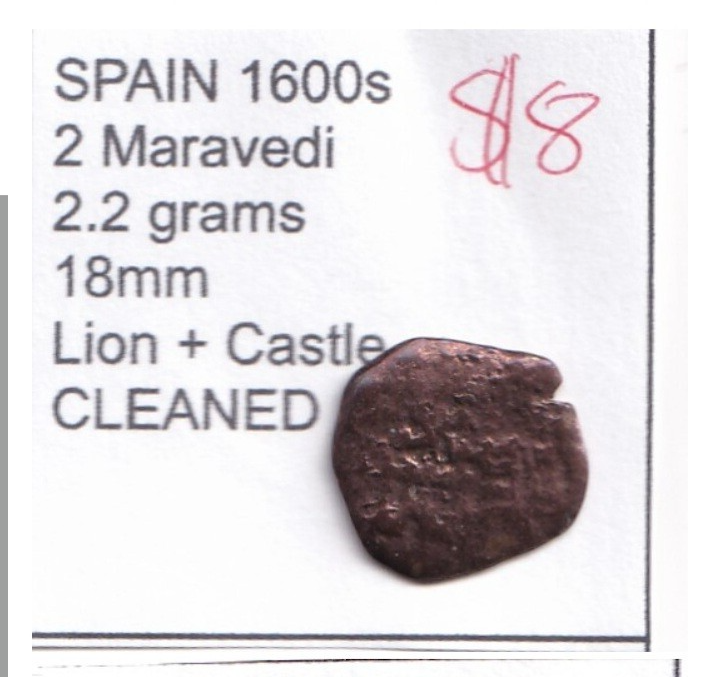 Spanish 1600s 2 Maravedis Copper Colonial Era Coin | eBay