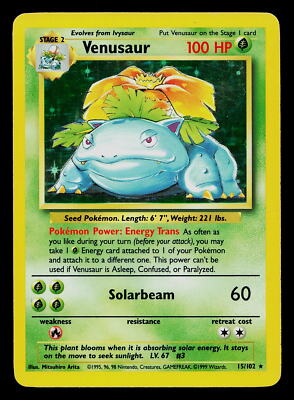 Pokemon Card - Venusaur Base Set 15/102 Holo Rare | eBay