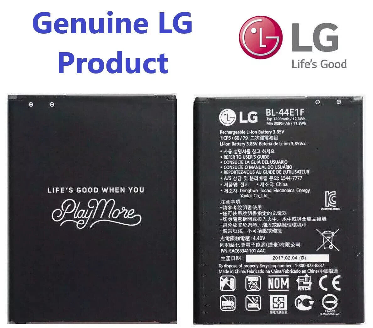 Original LG BL-44E1F Battery for LG V20 H910 H915 H918 VS995 LS997 ...