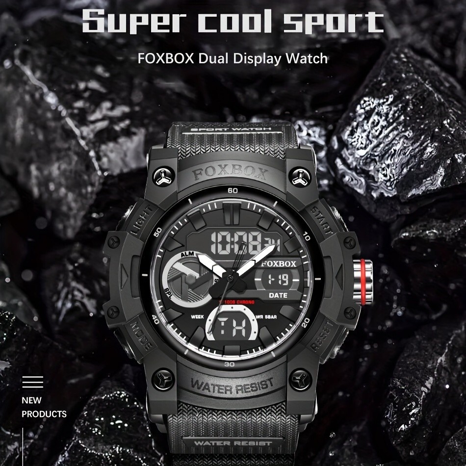 Men's Sport Watch LED Large Digital Waterproof Multifunction Fashion ...