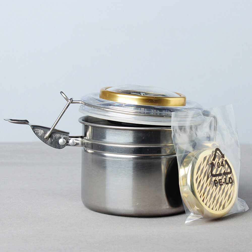 Round Cigar Humidor humiditer jar Tobacco Coffee bean Tea Candy ...