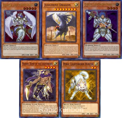 Yugioh Lightsworn Set - Judgment Dragon Garoth Raiden Celestia Ryko | eBay