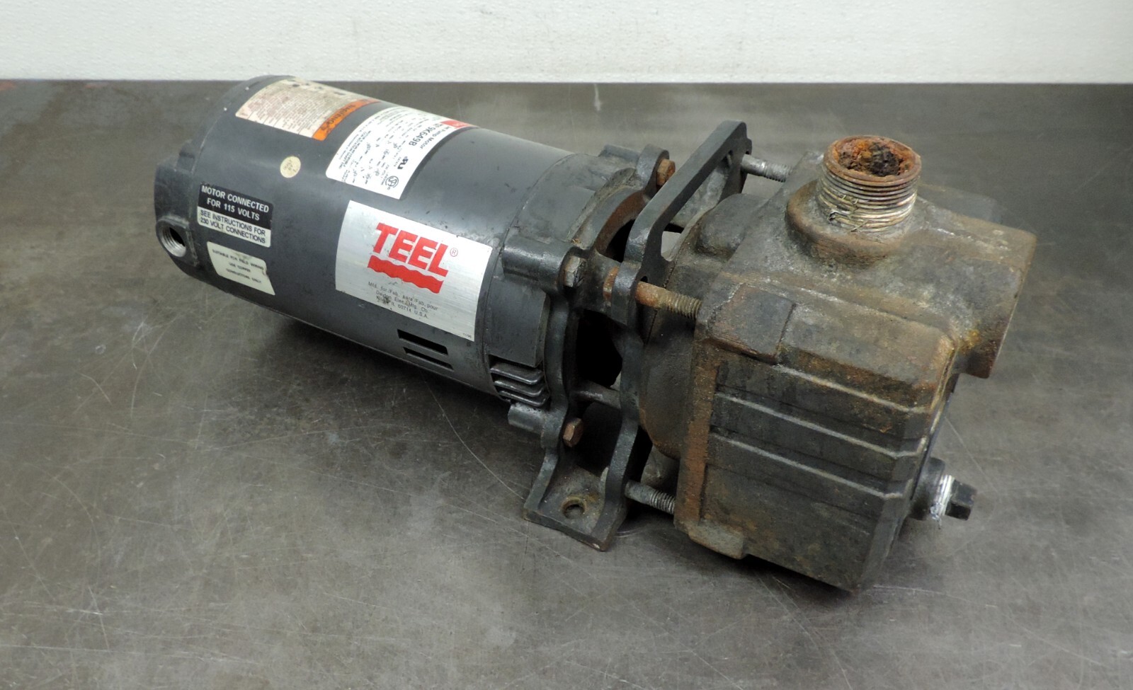 Dayton 9K649B Jet Pump Motor 3450 RPM 1/2 HP w/ Teel Pump IP85 | eBay