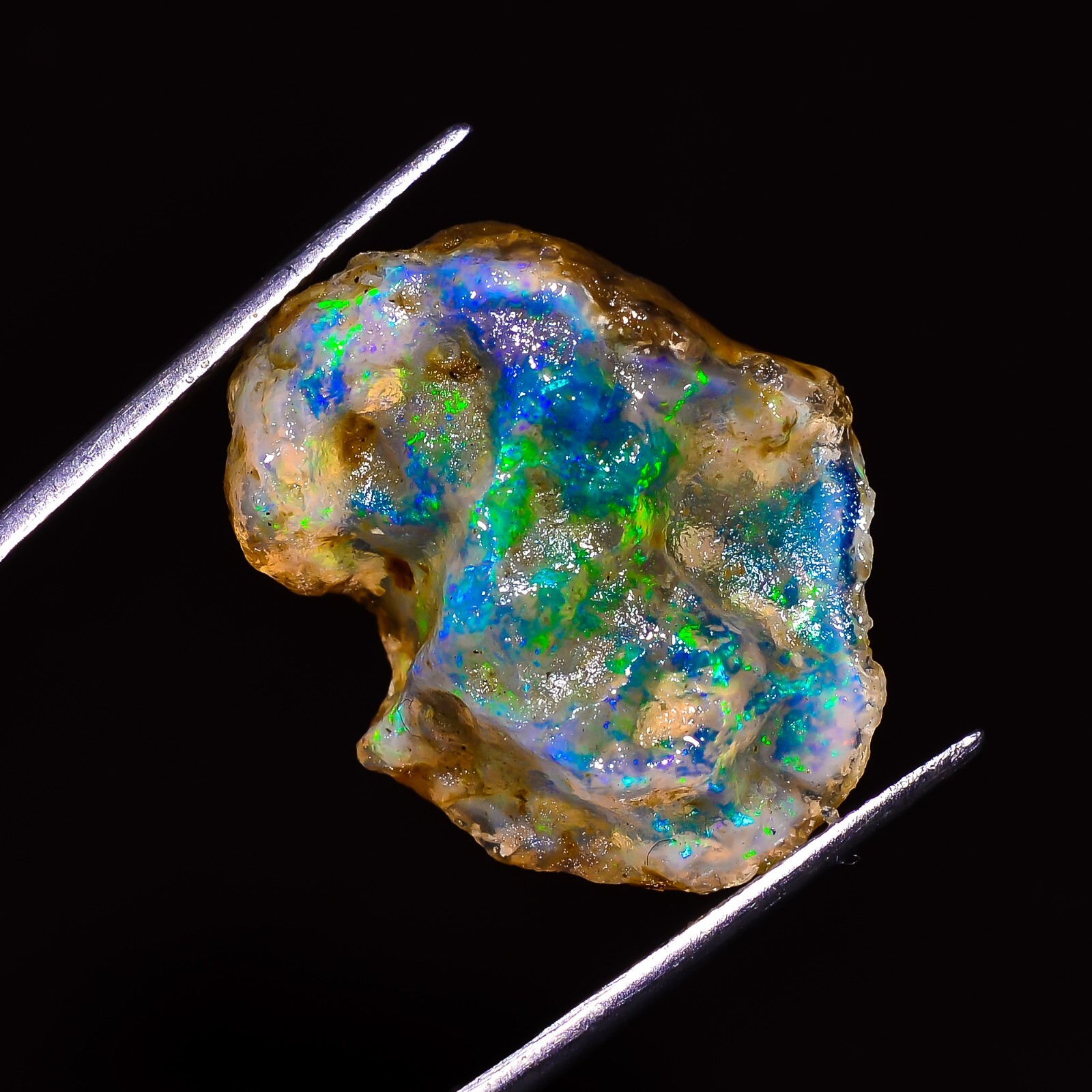 Ethiopian opal rough, natural fire opal raw gemstone 18.5 Ct 25x20mm ...