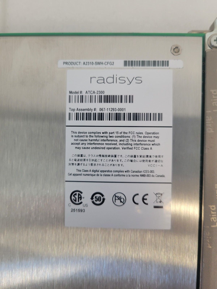 Radisys AdvancedTCA ATCA-2310 | A2310-SWH-CFG2 | 10G Switch Module | eBay