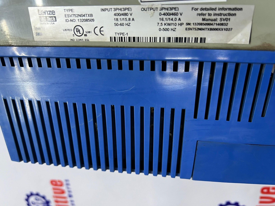 AC TECH MEMBER OF THE LENZE GROUP ESV752N04TXB 7.5KW 10HP SMVector VFD ...