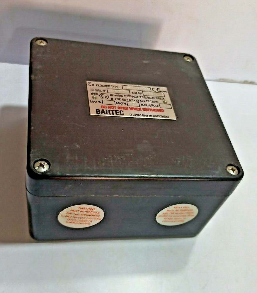 BARTEC Ex Closure Typ GB-160/10 Junction Box-ATEX Baseefa07Atex0140X 7W ...