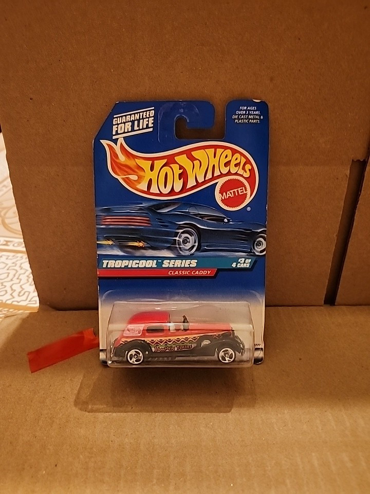 Hot Wheels Tropicool Series Classic Caddy #695 Red Black 3sp Wheels 3 ...
