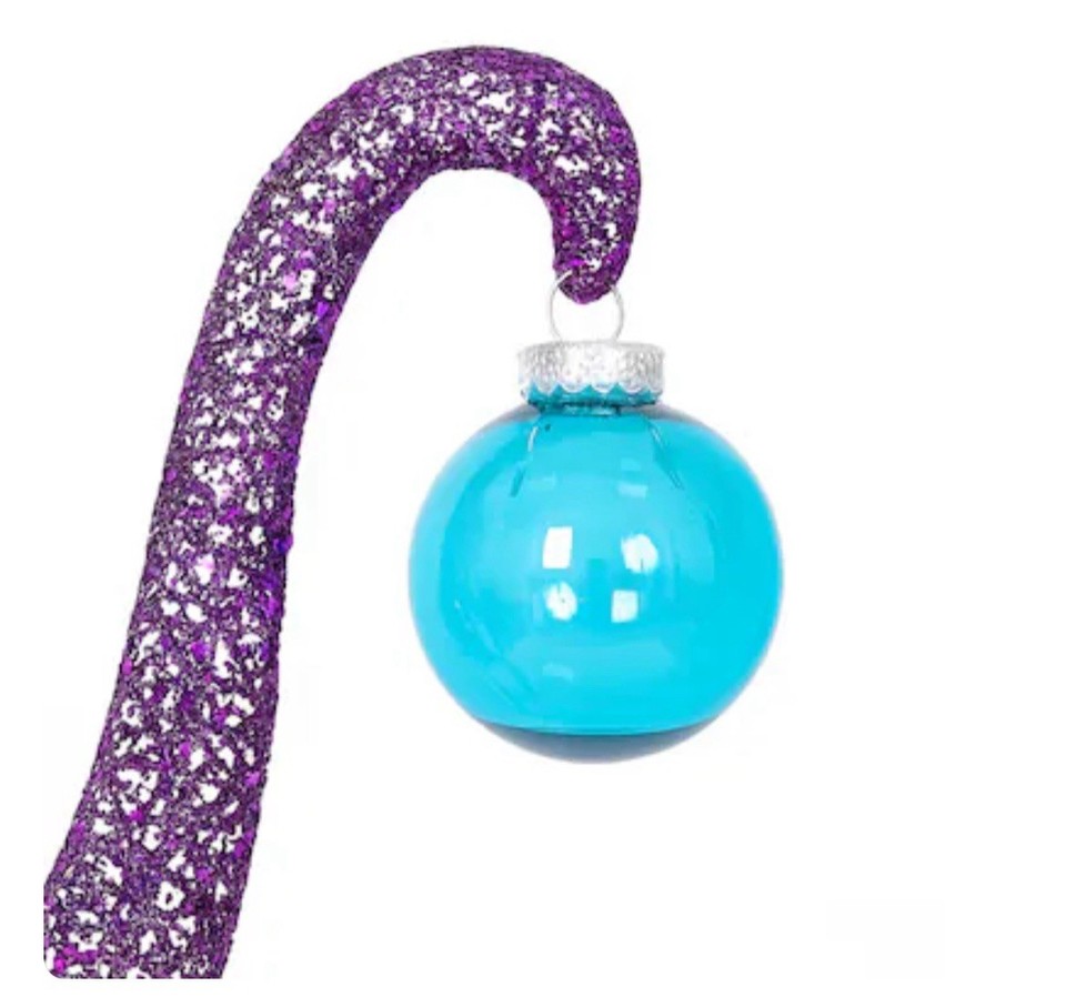 4 Ft Twinkling Led Purple Octopus With Ornaments Tinsel Yard Decor Prop ...