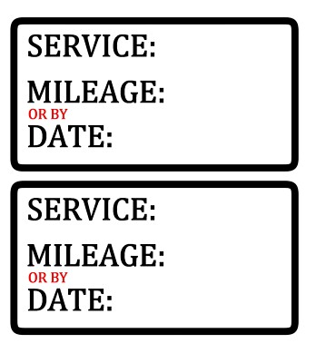 Service Maintenance Oil Change Interval Mechanic Shop Sticker Decal 3 ...