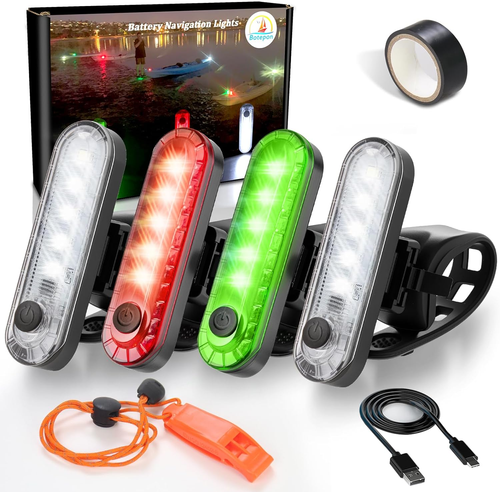 Kayak Navigation Lights Stern Lights Battery Operated, Waterproof Kayak ...