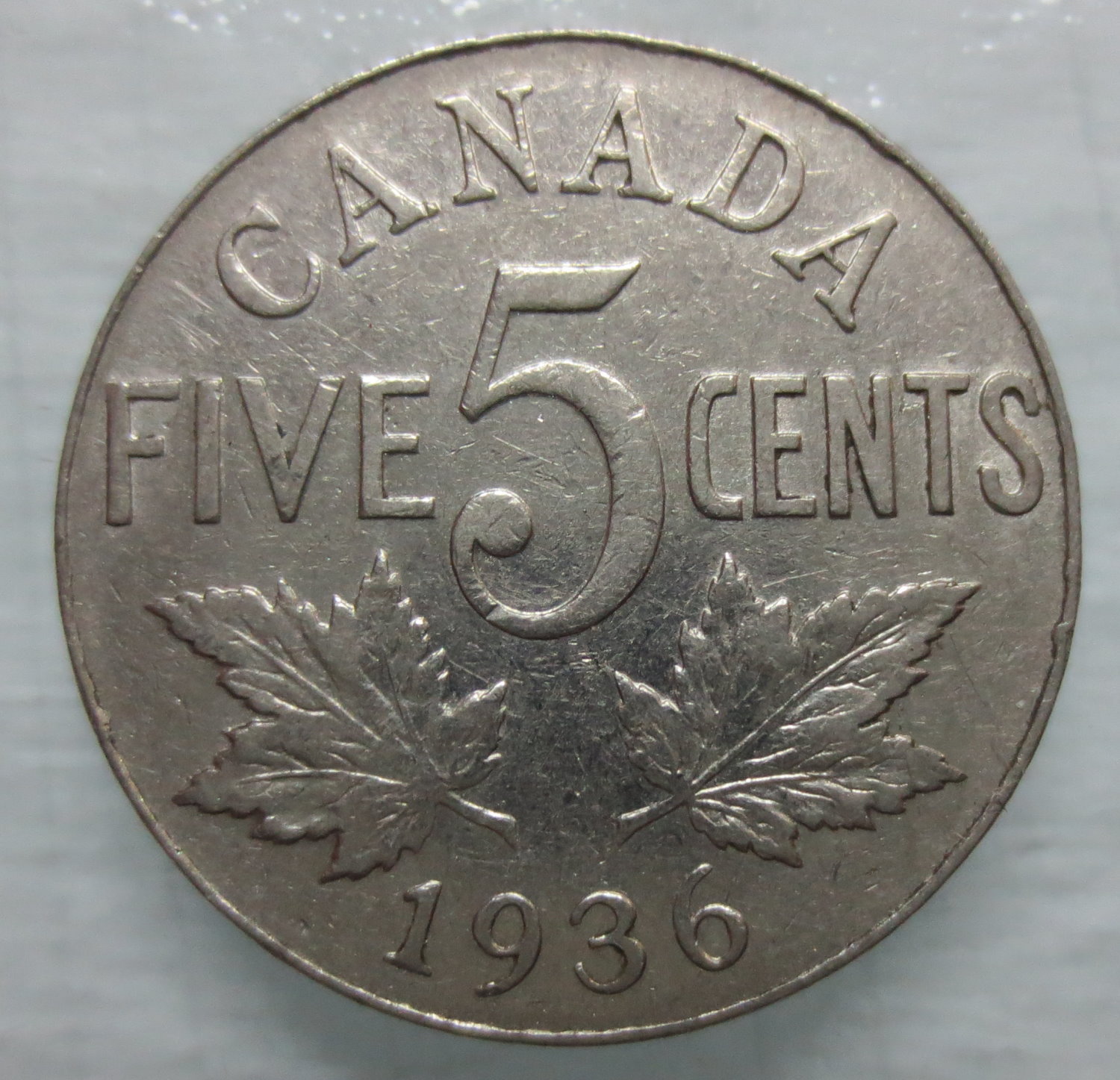 1936 CANADA 5¢ KING GEORGE V NICKEL COIN | eBay