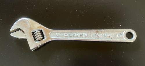 Vintage Olympia Industrial 8" Crescent Wrench Forged Alloy Steel Hand ...