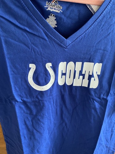 Indianapolis Colts Majestic Fan Fashion Women's NFL Football Shirt Blue ...
