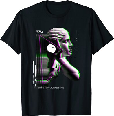 NEW LIMITED Glitch Statue Greek Retrowave Vaporwave Synthwave Gift T ...