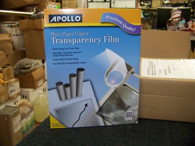 Apollo Premium Plain paper Copier Transparency Film 8.5"X11" 100 Sheets ...