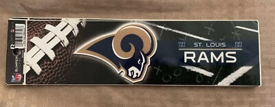 NFL LOS ANGELES "RAMS" NFL BUMPER STICKER 8 1/2 x 3"~New~Deal!!!!! | eBay