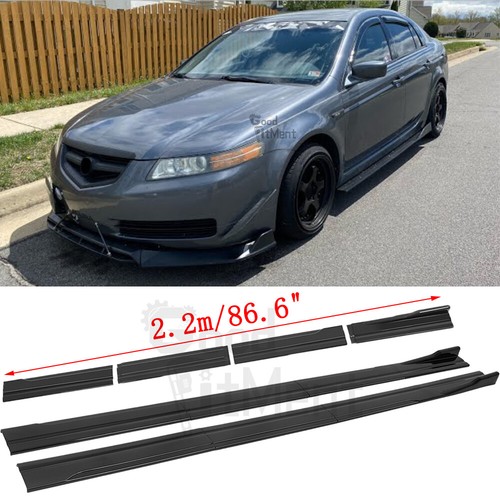 For Acura TL TSX Integra 86.6” Pair Black Side Skirts Rocker Panel ...