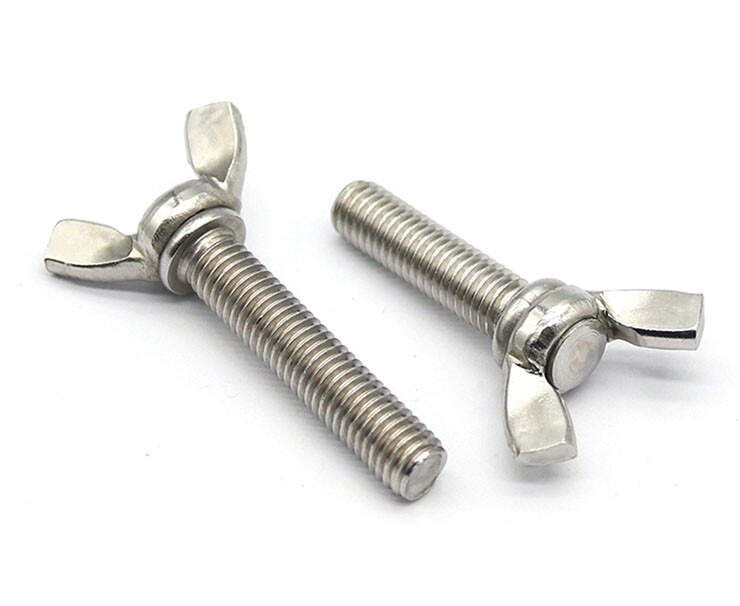 304 Stainless Steel Wing Thumb Screws Bolts 8# - 32 10# - 24 3/16" 1/4 ...