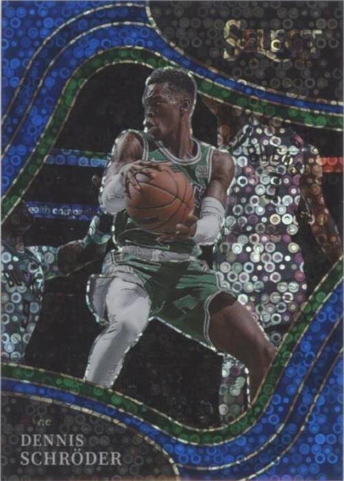 2021-22 Panini Select - Courtside Dennis Schroder #202 Blue Disco Prizm ...