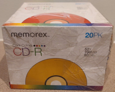 Memorex CD-R Cool Colors 20 Pack 52X 700MB 80 MIN New Sealed | eBay