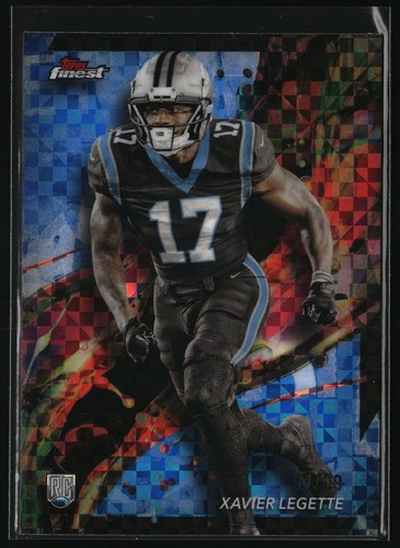 2024 Topps Finest Xavier Legette Blue Checkerboard Refractor Common RC ...