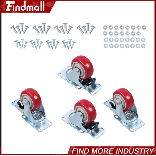Findmall 4Pcs 3" Universal Caster Wheels 360 Degree Swivel Caster with ...