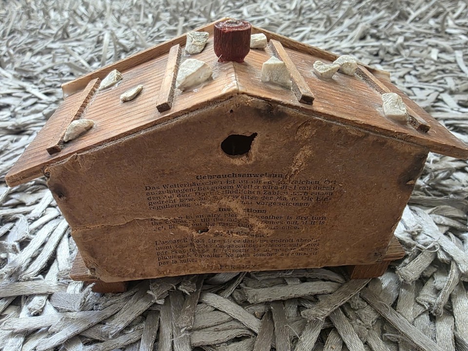 Vintage Bambi German Weather House Wetterhäuschen Wooden House Made In ...