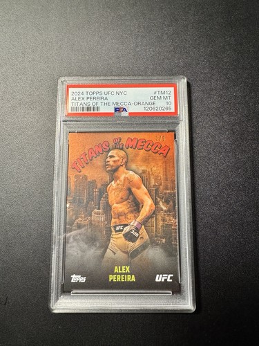 Alex Pereira Titans Of The Mecca 2024 Topps UFC NYC Orange /5; PSA 10 ...