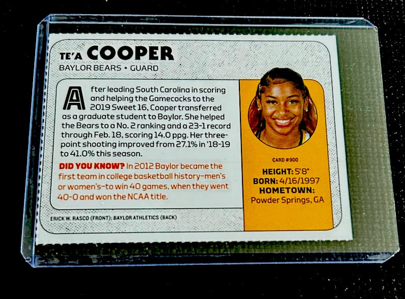 TE’A COOPER Rookie Baylor LA Sparks WNBA Sports Illustrated For Kids SI ...