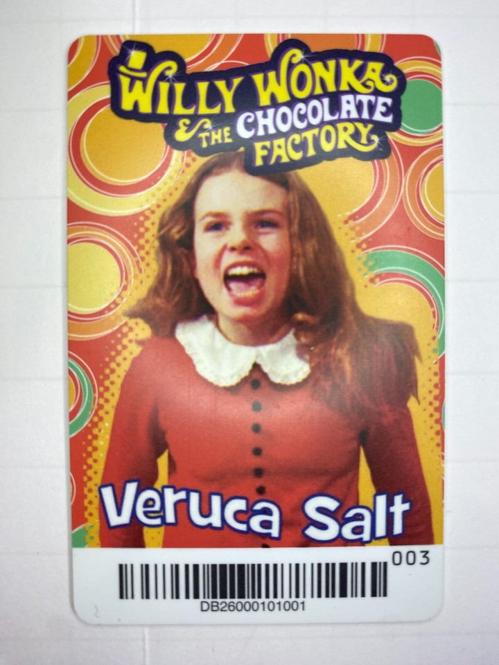 Dave & Buster's Willy Wonka Arcade Game Winners Circle Cards for Points ...