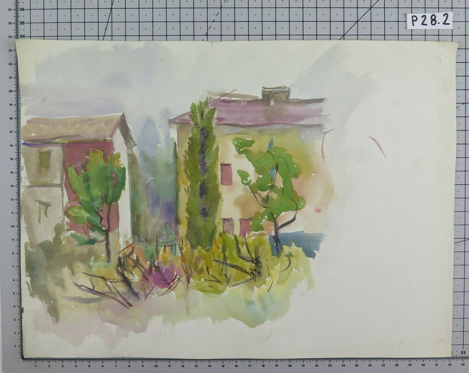 Studio Für Anzeigen Von Country Altes Gemälde Skizze Aquarell Auf ...